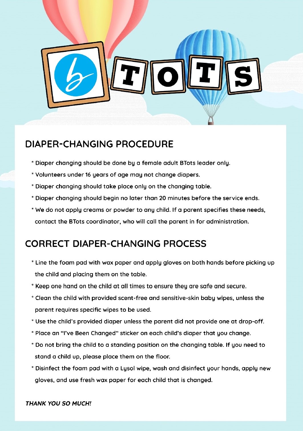 Diaper Changing Procedure